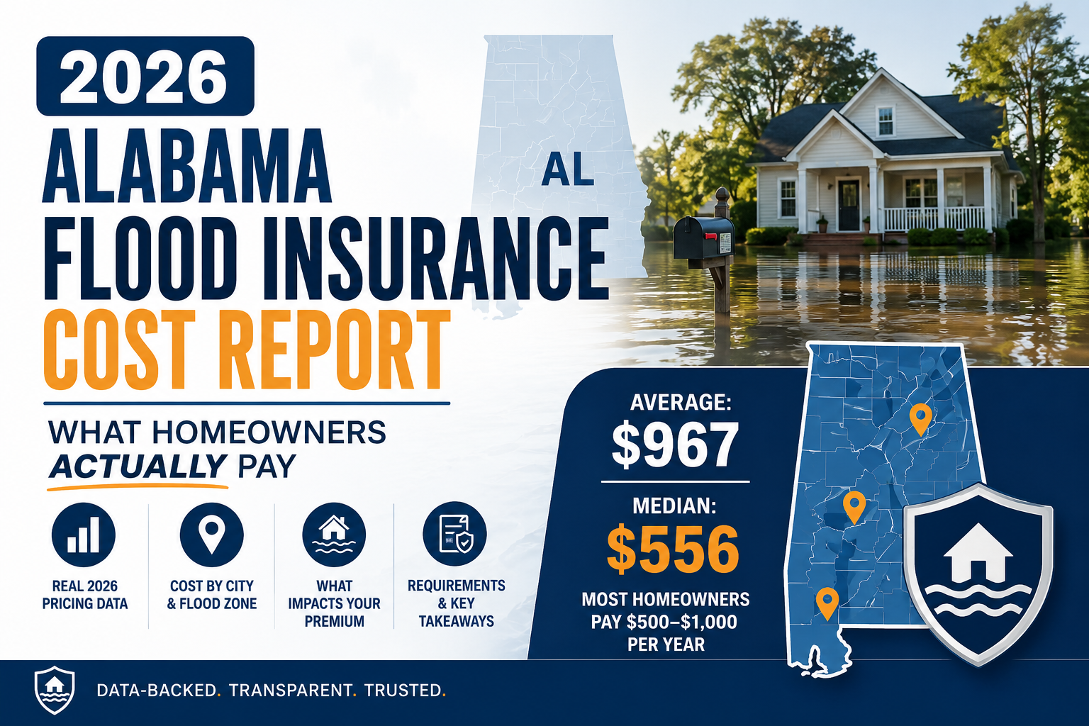 Alabama Flood Insurance Cost Report: What Homeowners Actually Pay in 2026